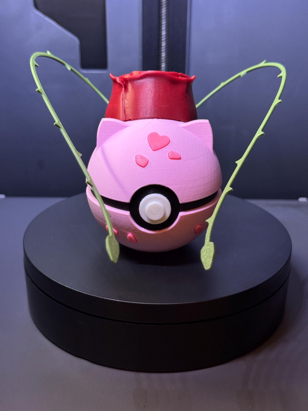 Valentine's Day Bulbasaur Pokeball- 3D Printed With High Quality ...