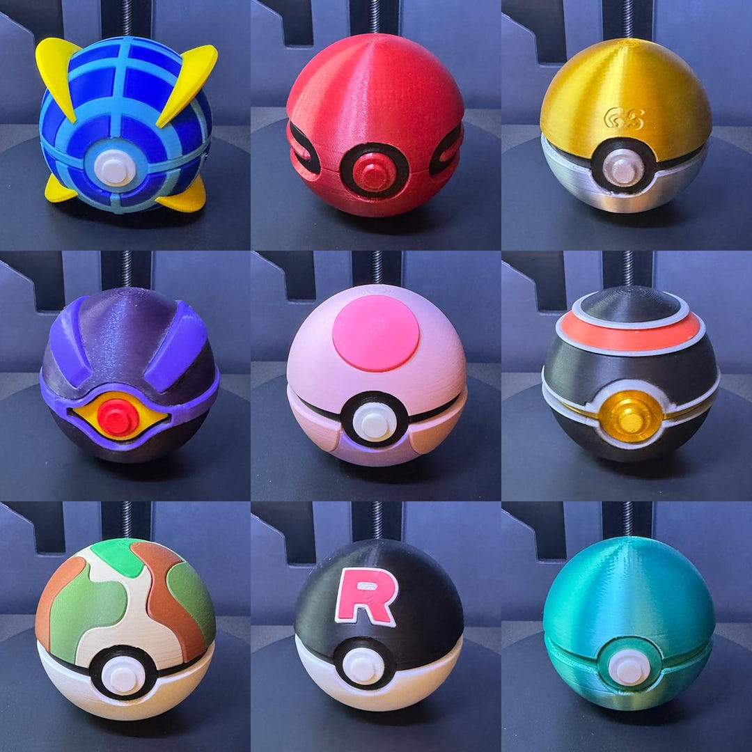 Pokéball Prop- All In-game Balls- N3D Designed, 3D Printed Beast Ball ...