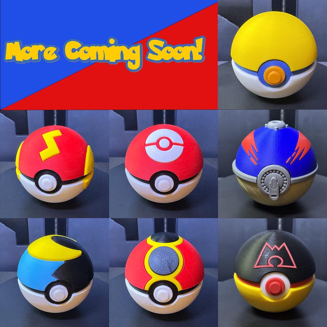 Pokéball Prop- All In-game Balls- N3D Designed, 3D Printed Fast Ball ...