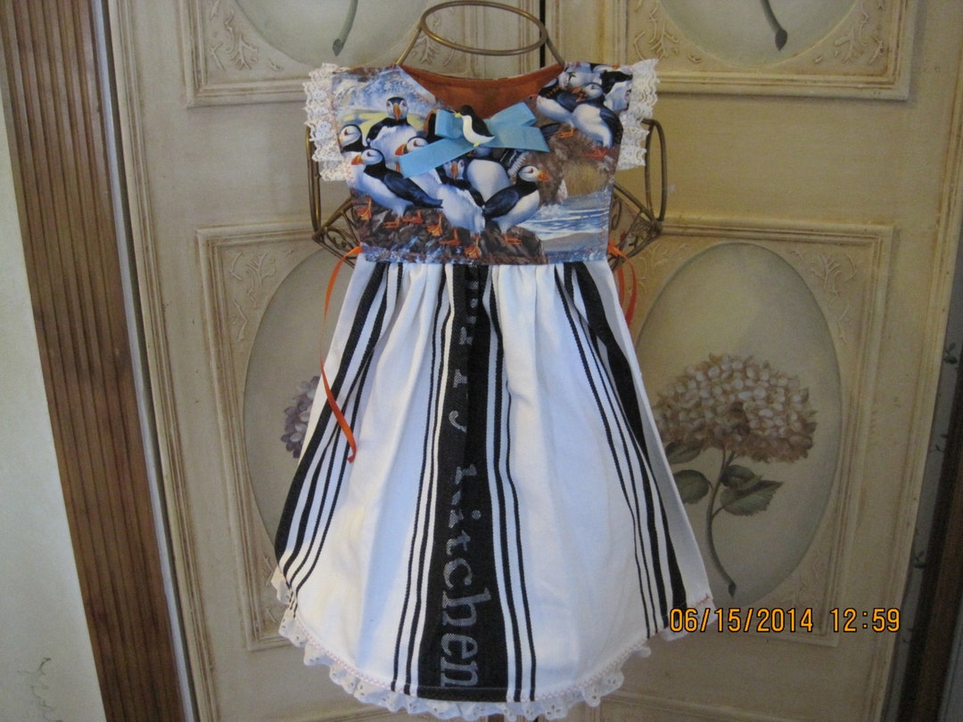 Puffin Kitchen Towel Dress - Etsy