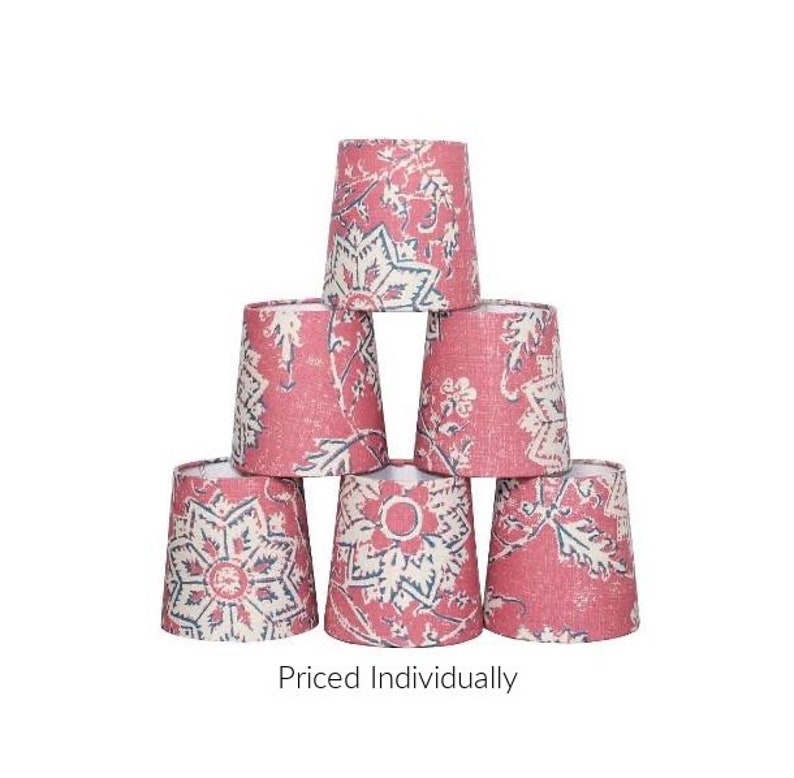 Pink Floral Sconce Shades Peter Dunham Fabric | Etsy