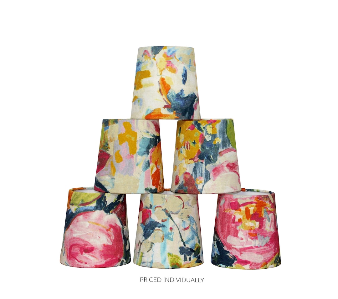 Modern Floral Chandelier Shade - Sconce Shade - Custom Lampshades ...