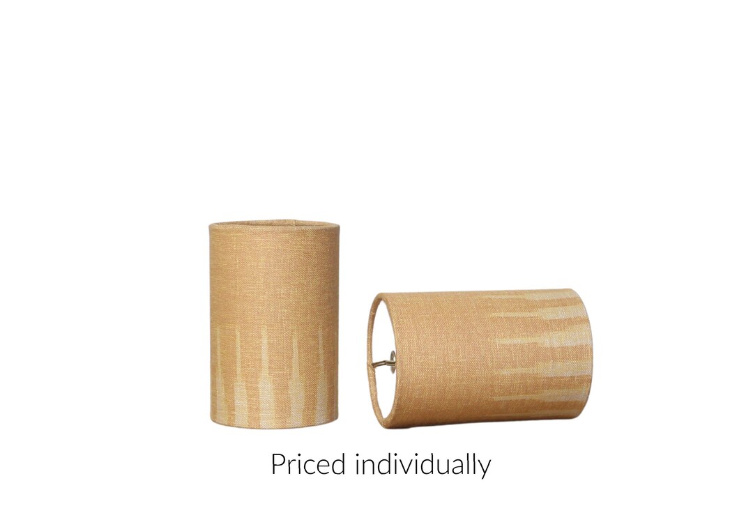 Ikat Drum Lamp Shade Sconce Shades in Mustard Peter Dunham Fabric - Etsy