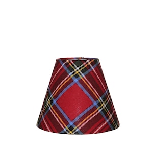 Red Tartan Chandelier Shade, Plaid Lampshades Multicolored, Small ...