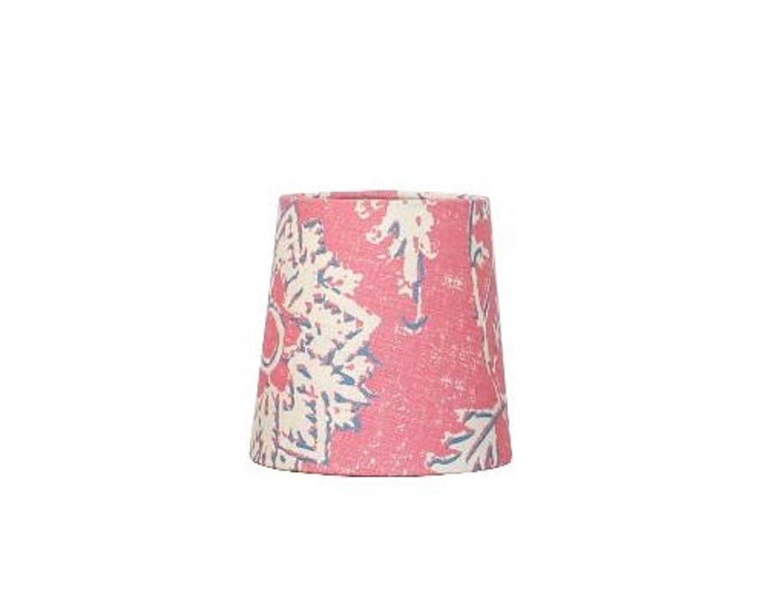 Pink Floral Sconce Shades Peter Dunham Fabric | Etsy