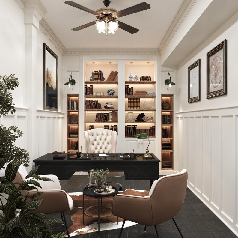 Office Room Interior Design | Office 3D Render Realistic | Office ...