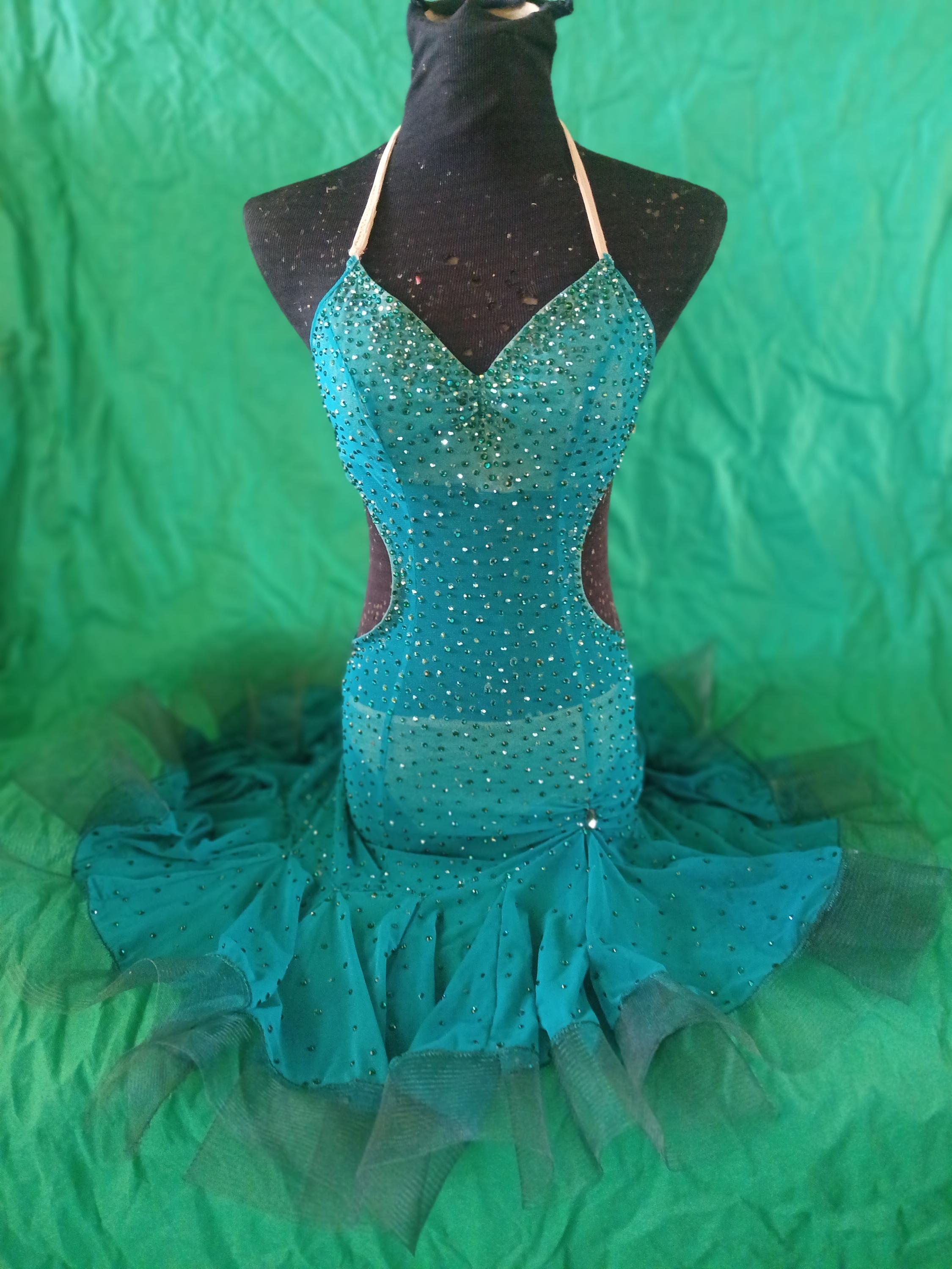Mermaid Green Latin Dance Costume - Etsy