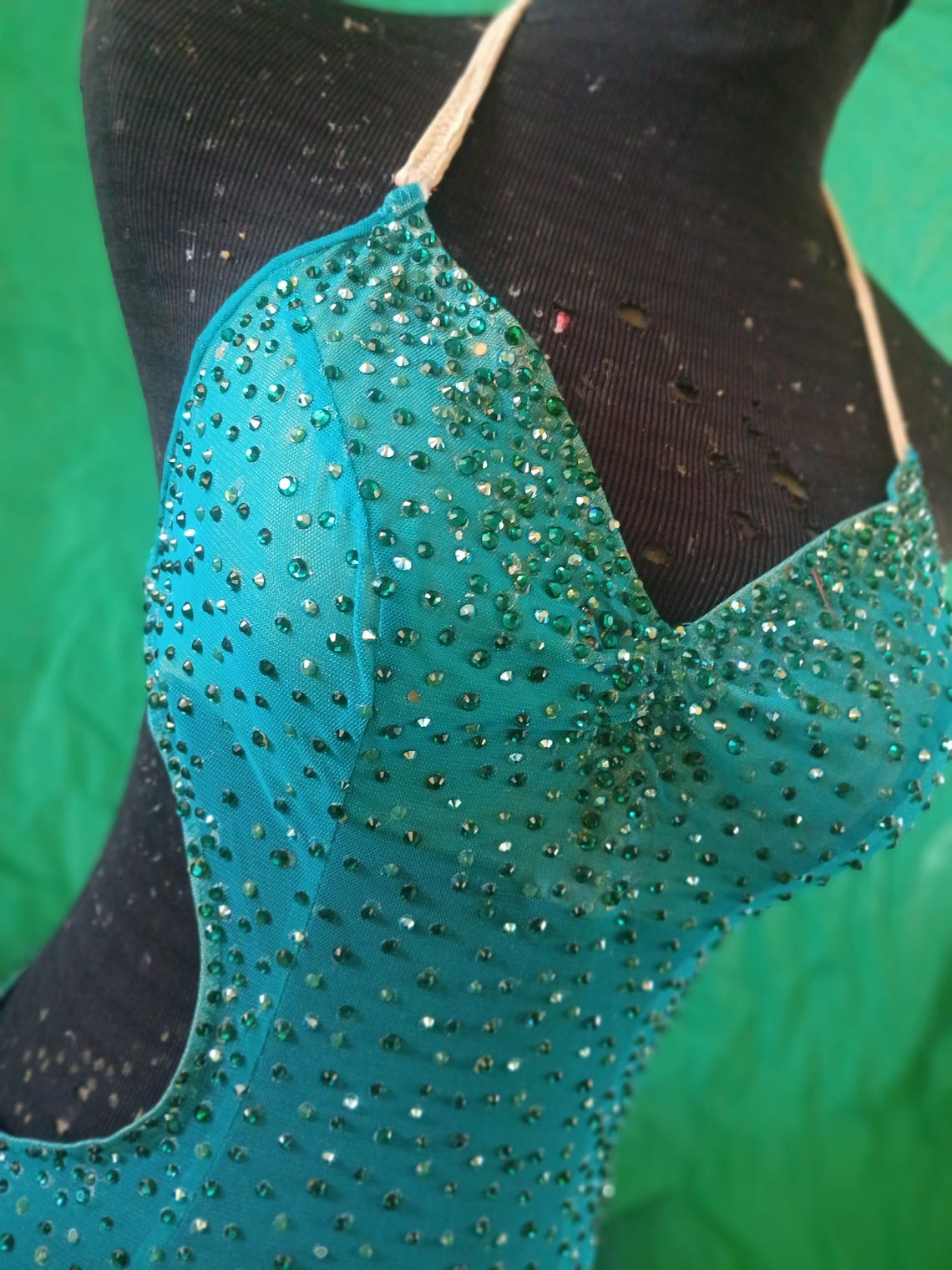 Mermaid Green Latin Dance Costume - Etsy