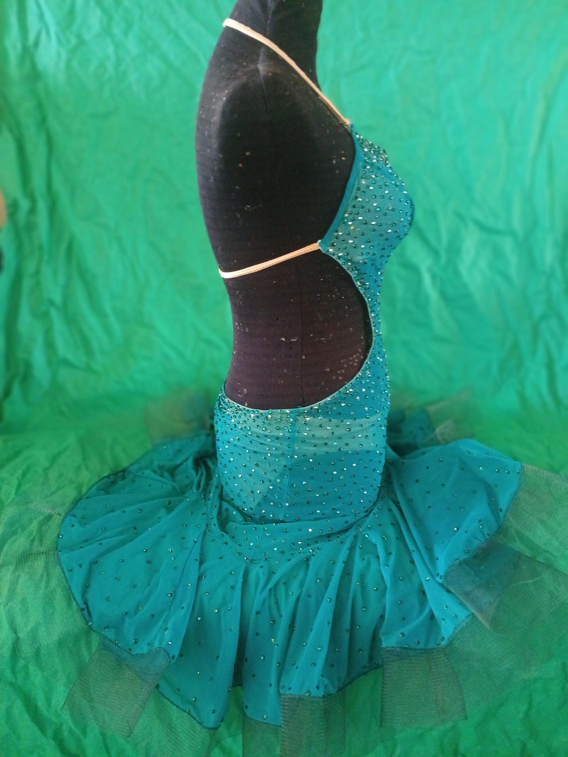Mermaid Green Latin Dance Costume - Etsy