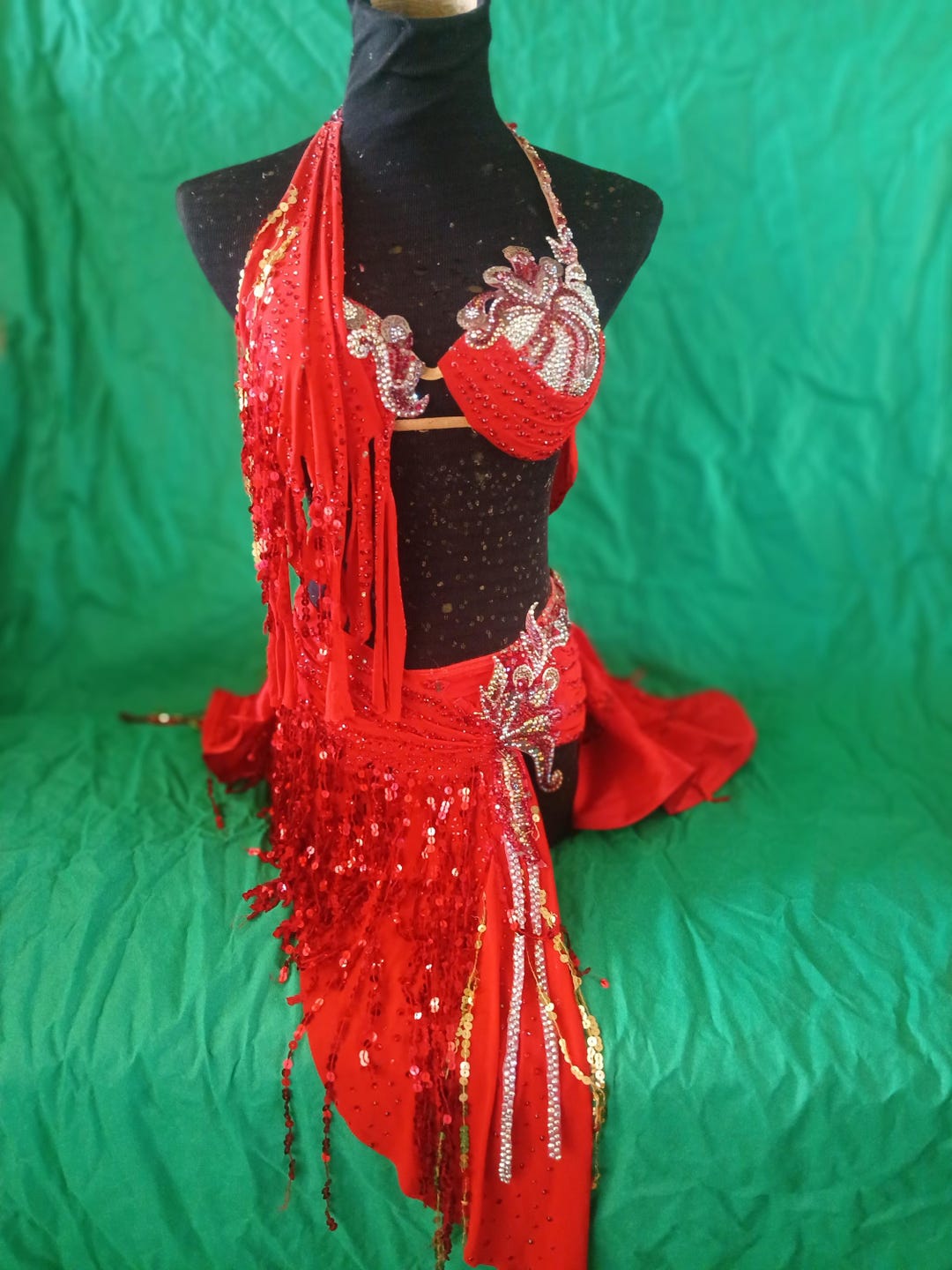 Designer Red Latin Salsa Costume - Etsy