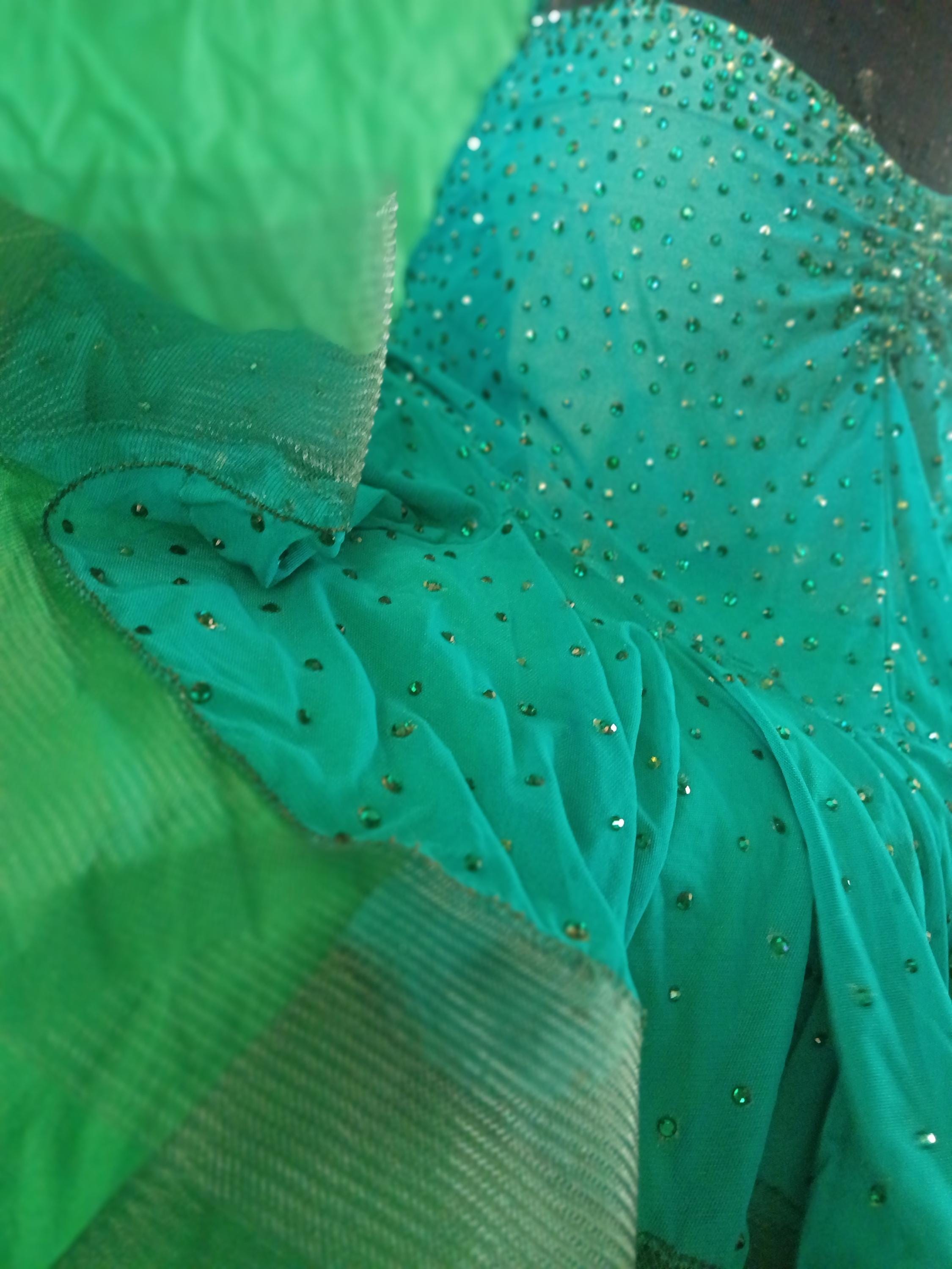 Mermaid Green Latin Dance Costume - Etsy