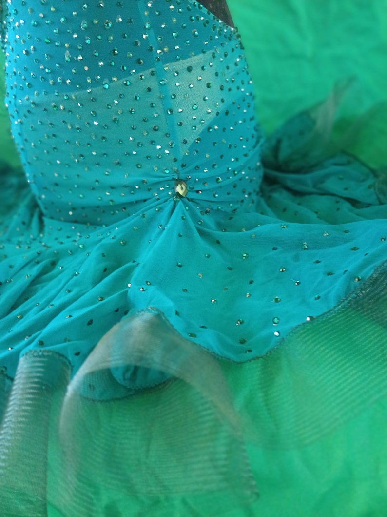 Mermaid Green Latin Dance Costume - Etsy