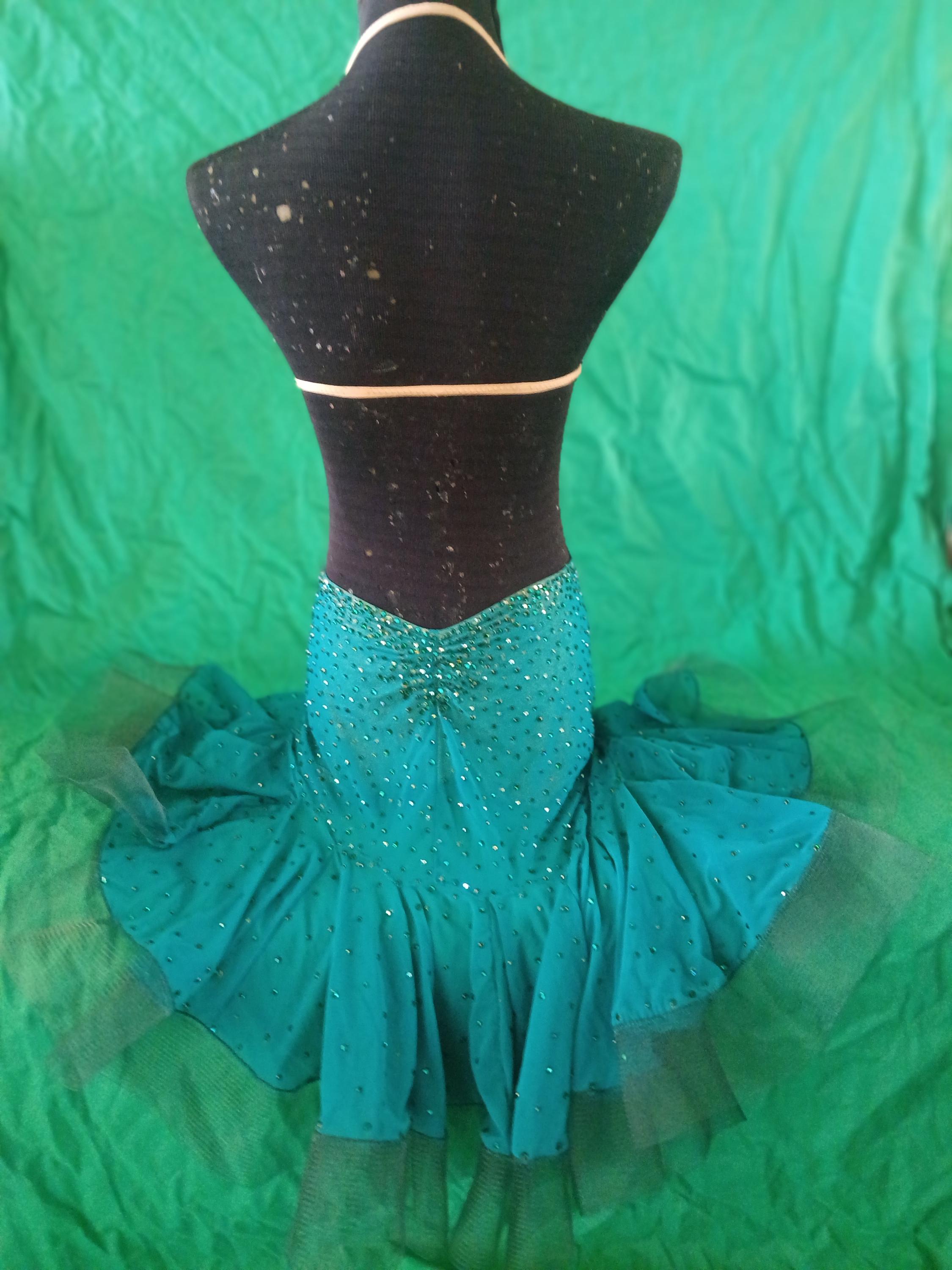 Mermaid Green Latin Dance Costume - Etsy