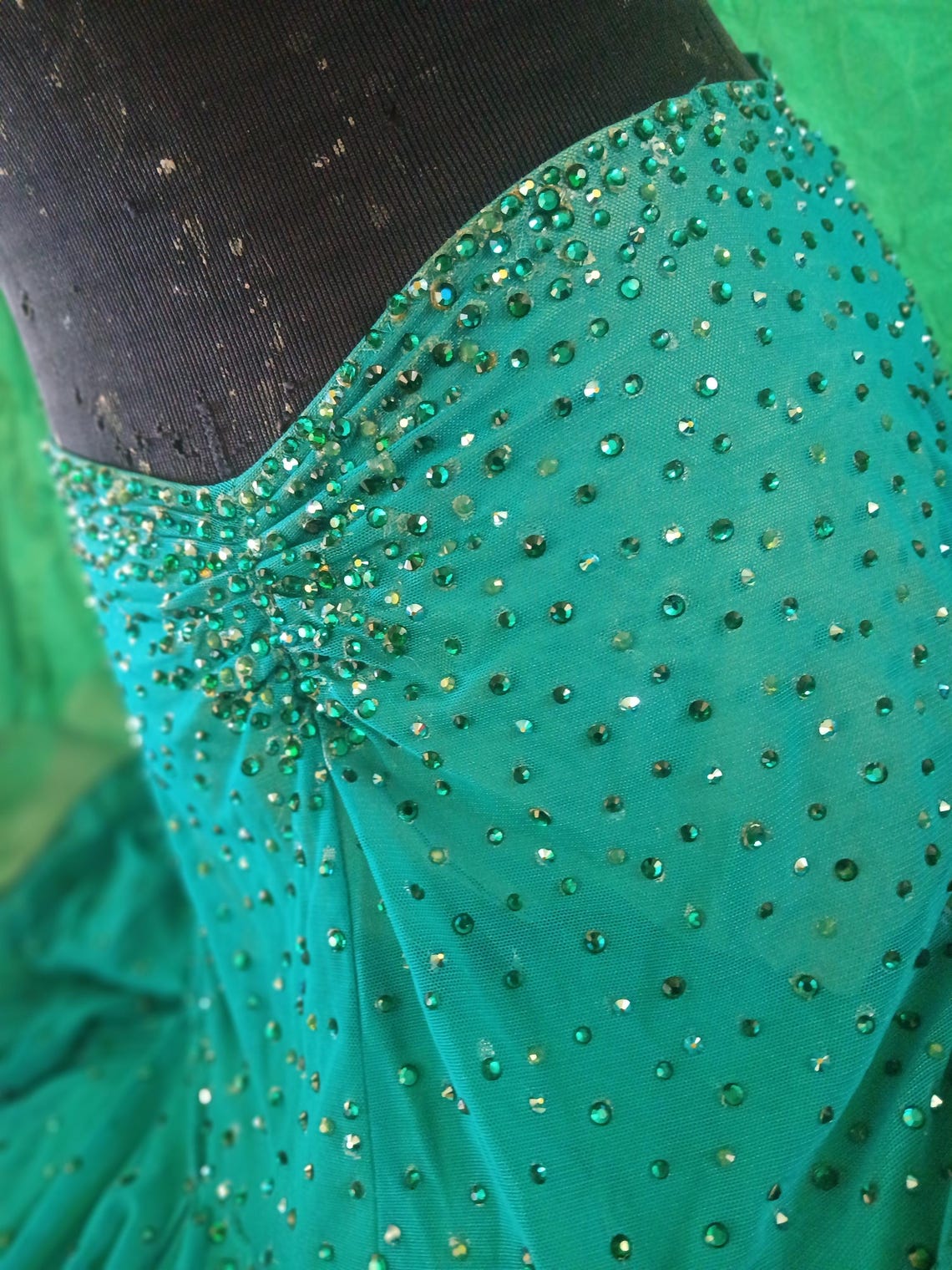 Mermaid Green Latin Dance Costume - Etsy