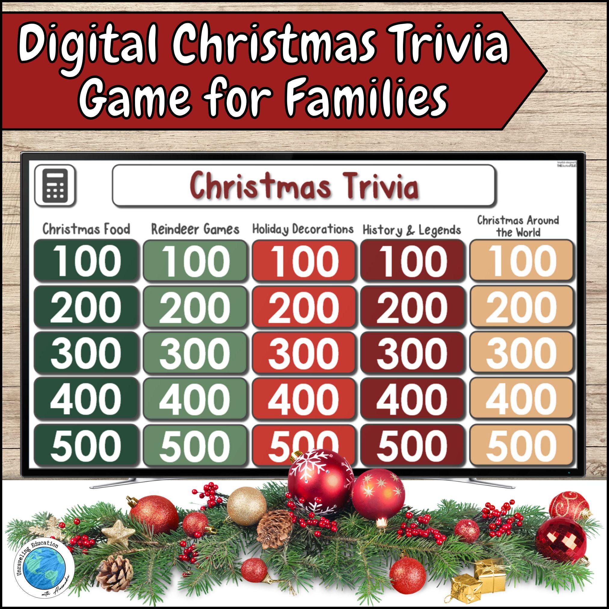 Christmas Family Trivia Game for Hosting the Holidays | Digital ...