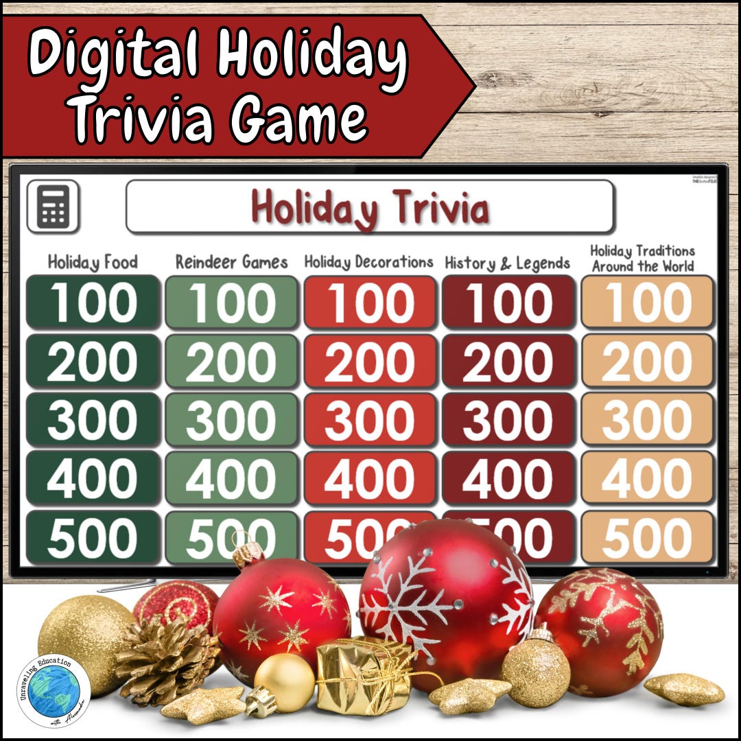 Holiday Trivia Game for Hosting Work Parties | Digital Jeopardy-style ...
