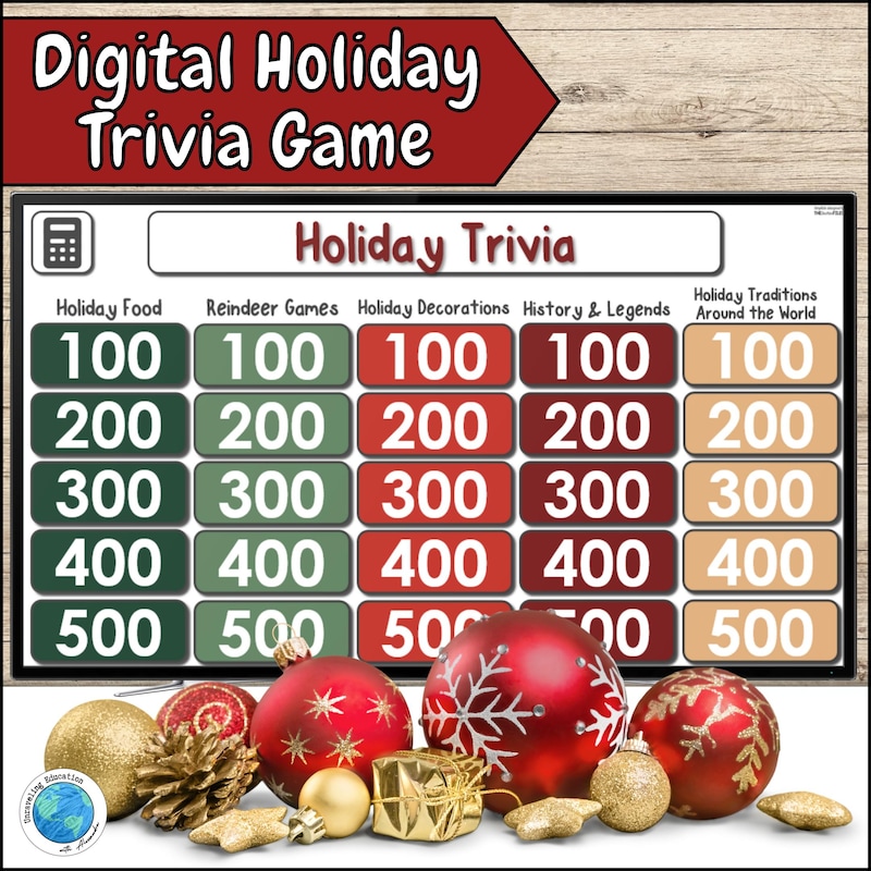 Jeopardy Christmas Game - Etsy