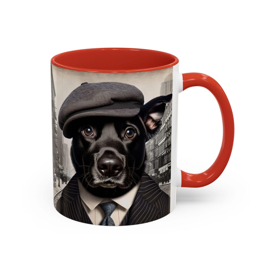 Coffee Mug, Black Rescue Gangster Dog Cup, Ceramic Mug, Tea Mug, Dog ...