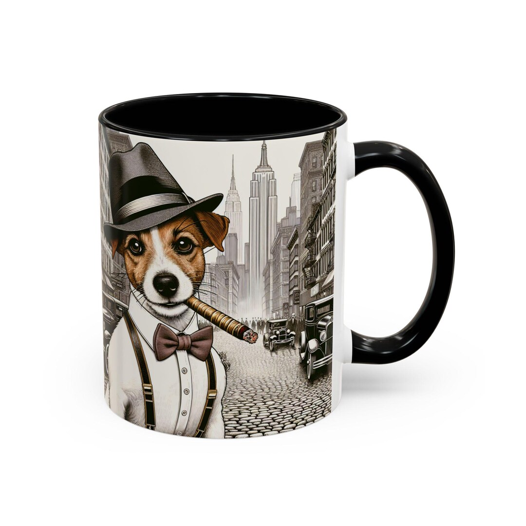 Gangster Jack Russell Dog Coffee Mug, Funny Pet Lover Gift - Etsy