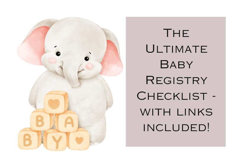 Baby Registry Checklist PDF | Hospital Bag List & Postpartum Essentials ...