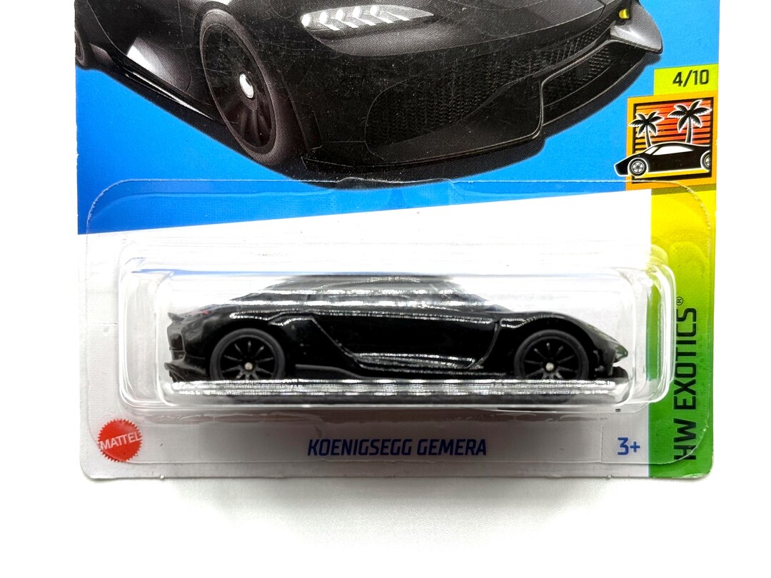 CUSTOM Hot Wheels Koenigsegg Gemera Black Wheel Swap With Real Riders 1 ...