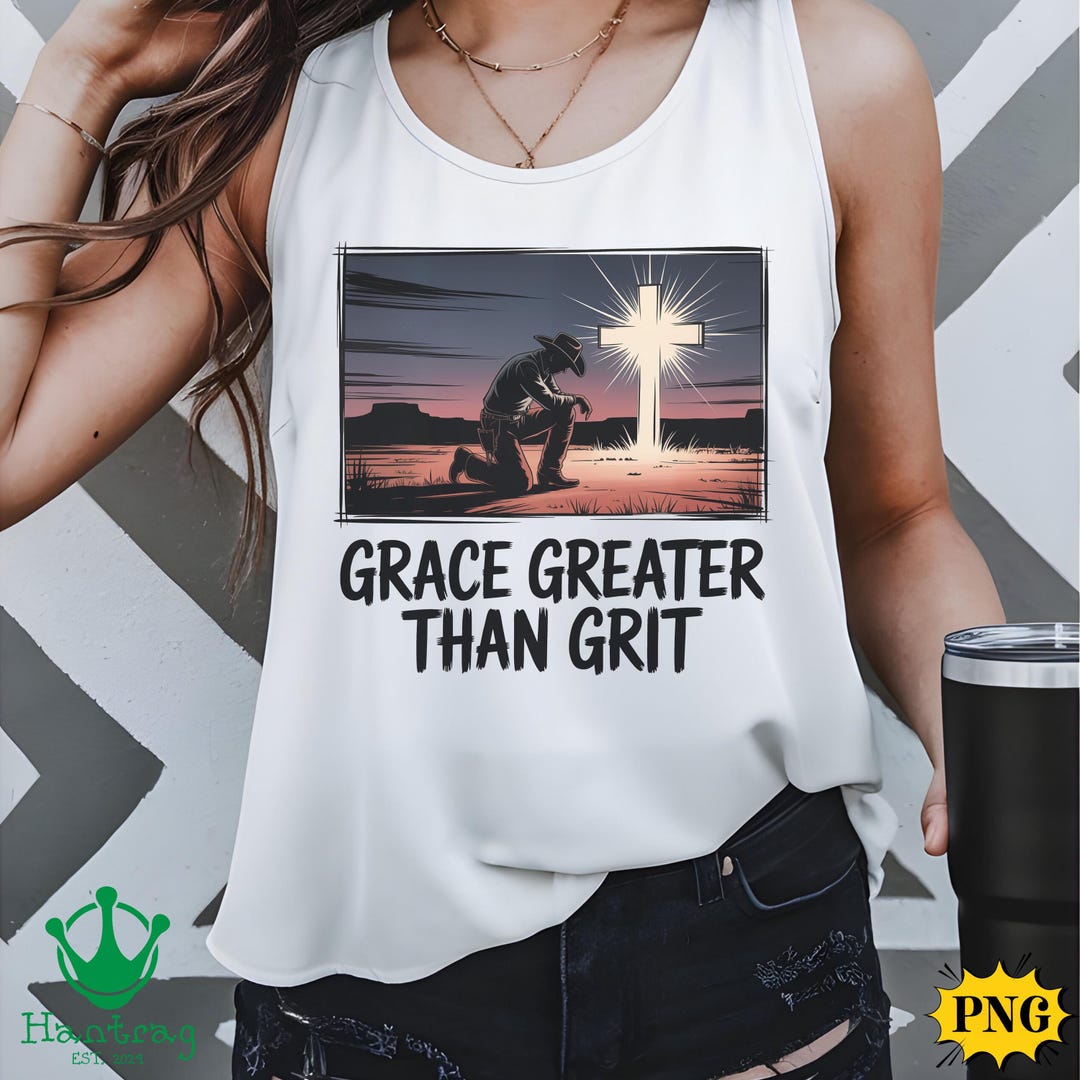 Grace Greater Than Grit PNG: Western Christian Design (digital Download ...