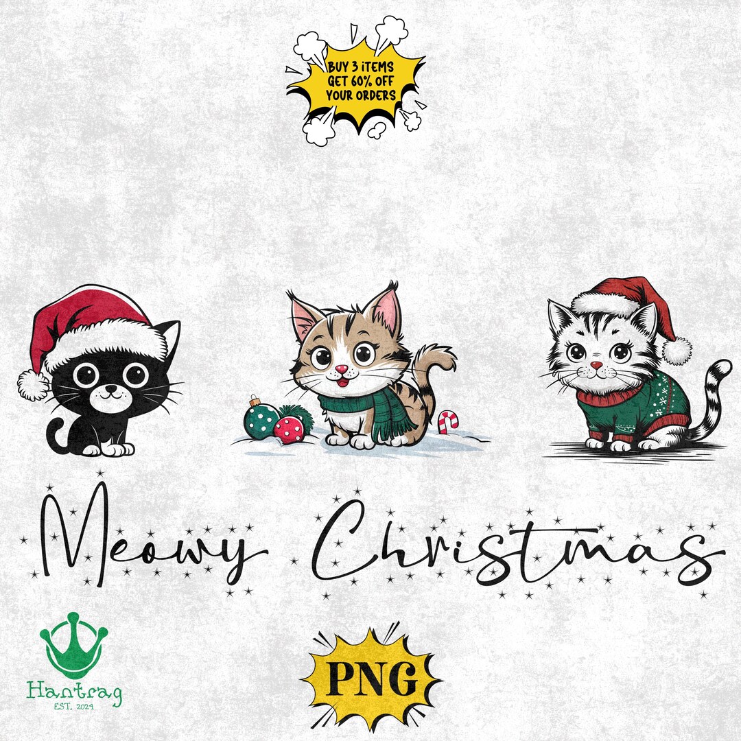 Cat Lover Png,christmas Cat Png,cat Christmas Png,png for Christmas ...