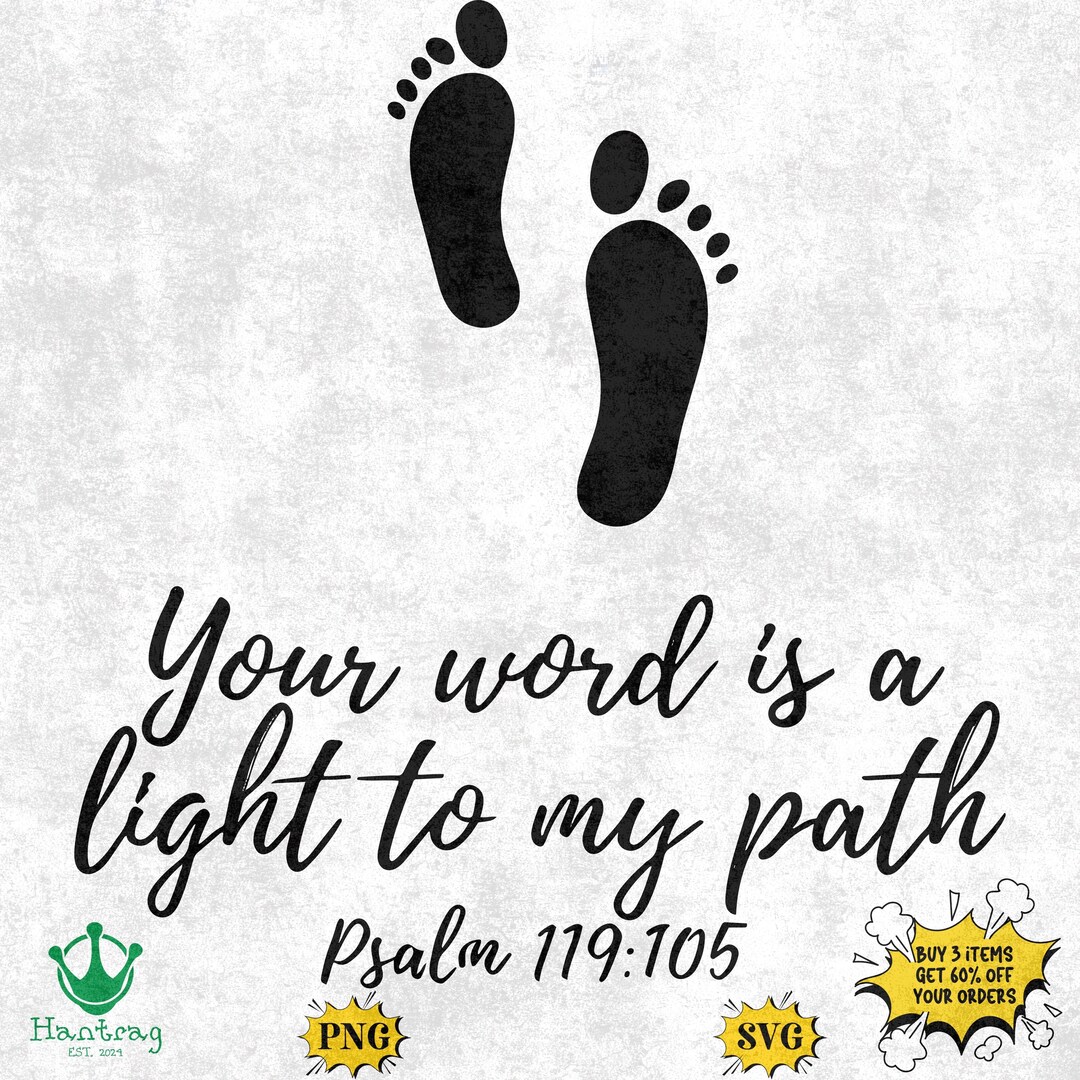 3 DESIGNS, Psalm 119:105, Christian Svg Png, Jesus Svg, Religious Svg ...