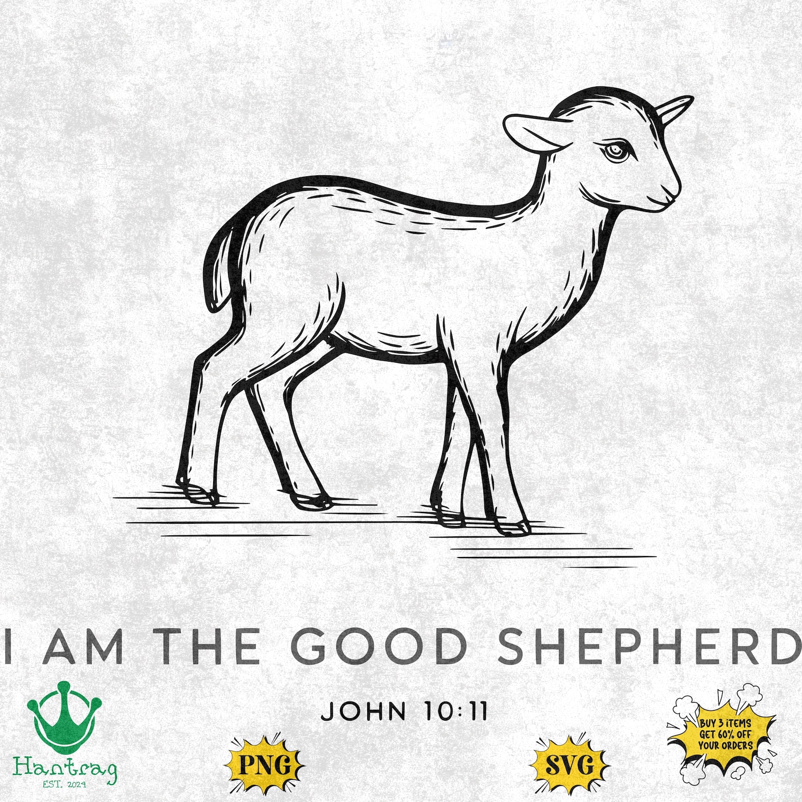 I Am the Good Shepherd Svg Png, John 10:11, 3 DESIGNS, Lord is My ...