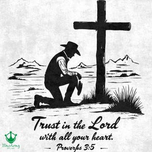 Trust in the Lord Cowboy Design: Christian Western SVG PNG (4 Designs ...