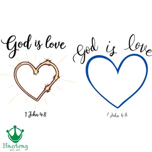 7 DESIGNS, God is Love Svg Png Sublimation Design, Bible Verse Svg ...