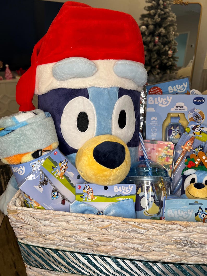 Jumbo Bluey Holiday Basket - Etsy