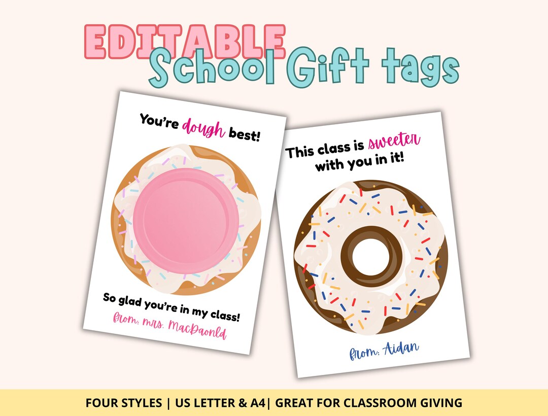 Editable Back to School Favor, Welcome Back to School Gift Tag, Class ...