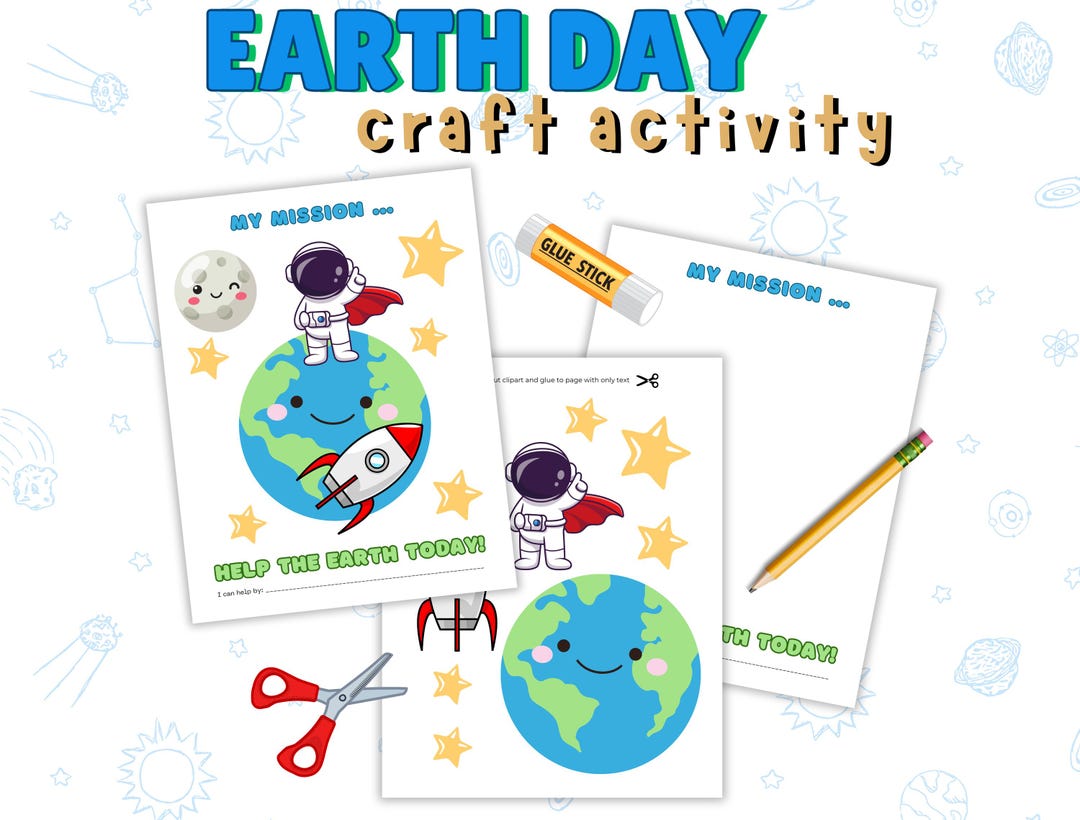 Earth Day Craft for Home or Classroom Learning, Earth Day Kids Learning ...