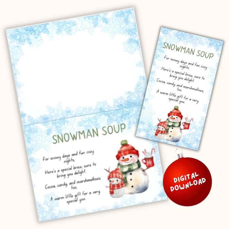 Snowman Soup - Etsy