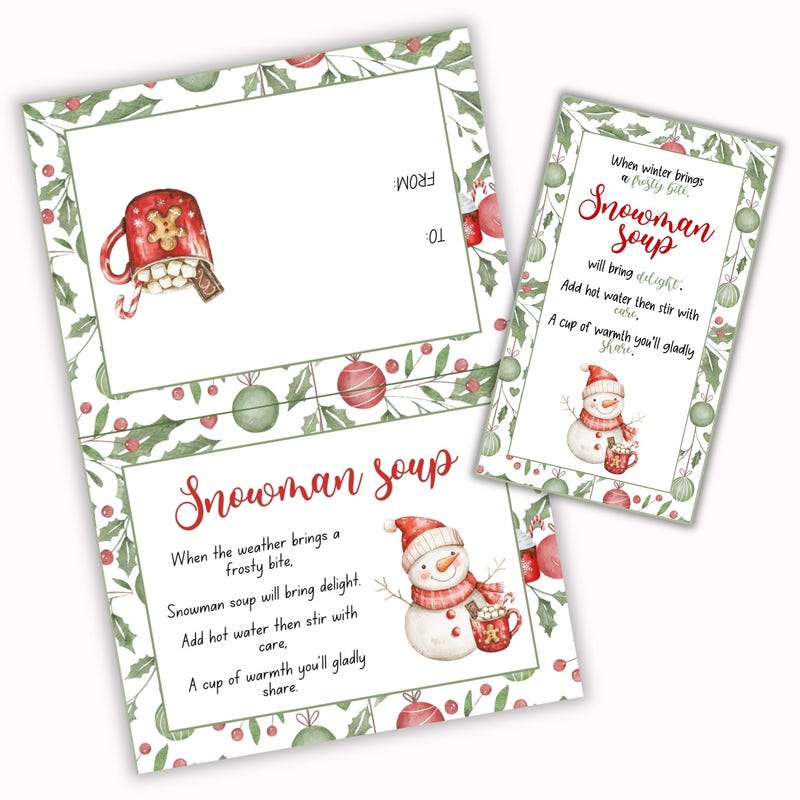Snowman Soup Poem - Etsy