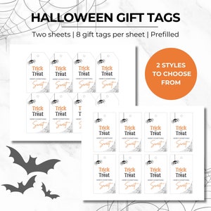 Halloween Gift Tags, Halloween Treat Gift Tag, Happy Halloween Gift Tag ...