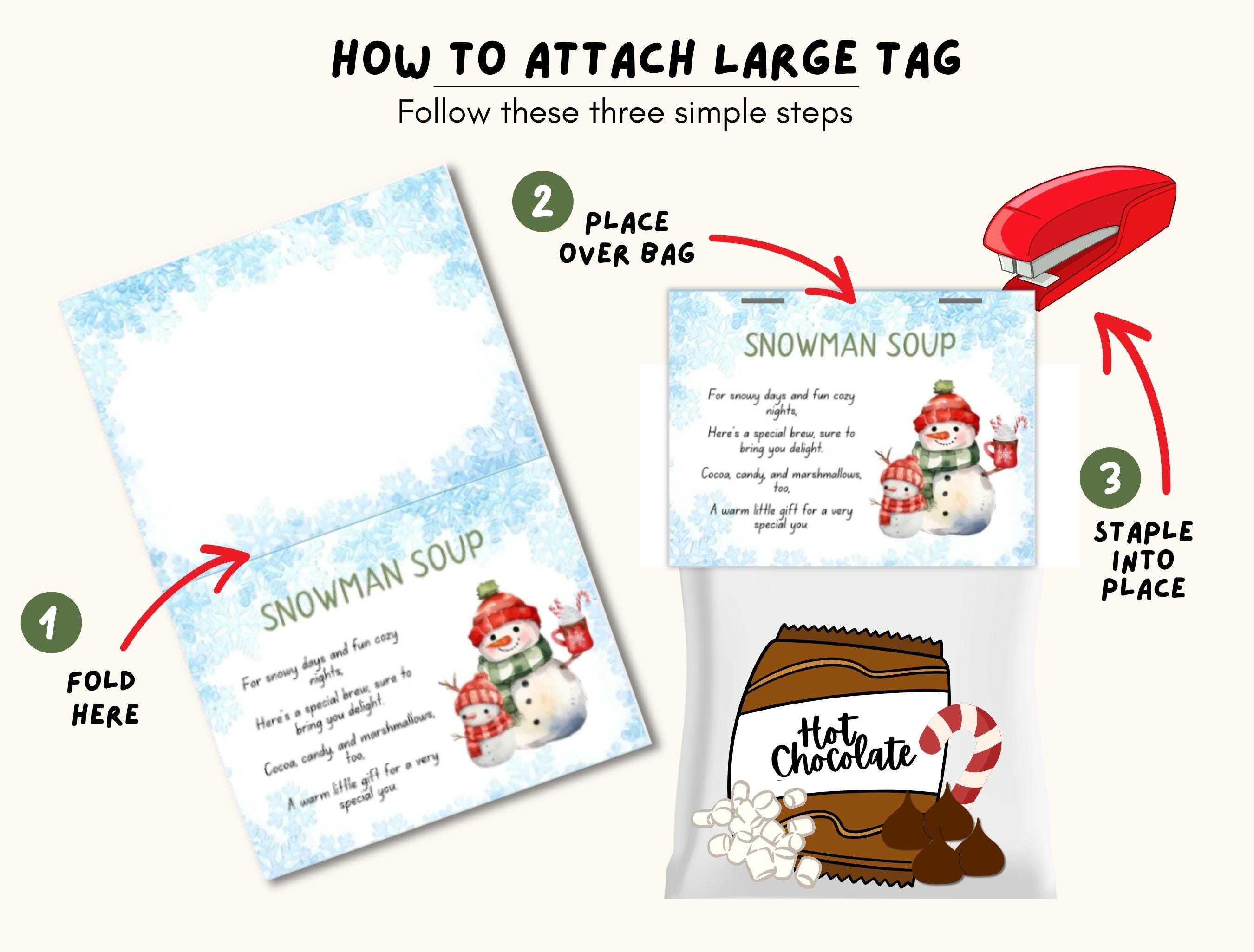 Snowman Soup, Snowman Soup Printable, Snowman Soup Tag, Snowman Soup ...