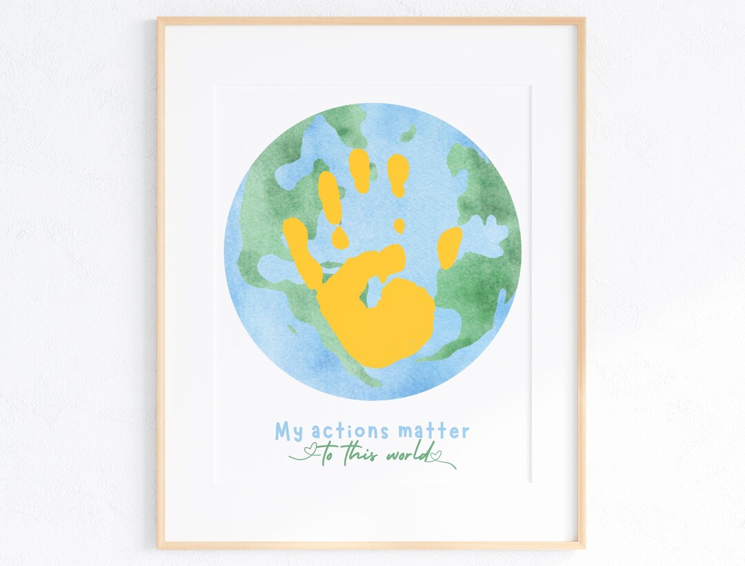 Earth Day Handprint Art, Earth Day Craft, Earth Day Printable, My ...