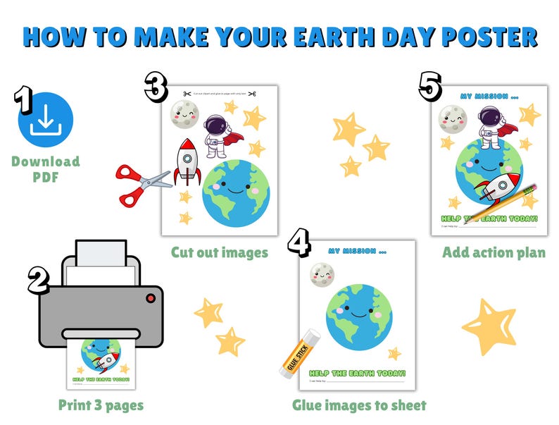 Earth Day Craft for Home or Classroom Learning, Earth Day Kids Learning ...