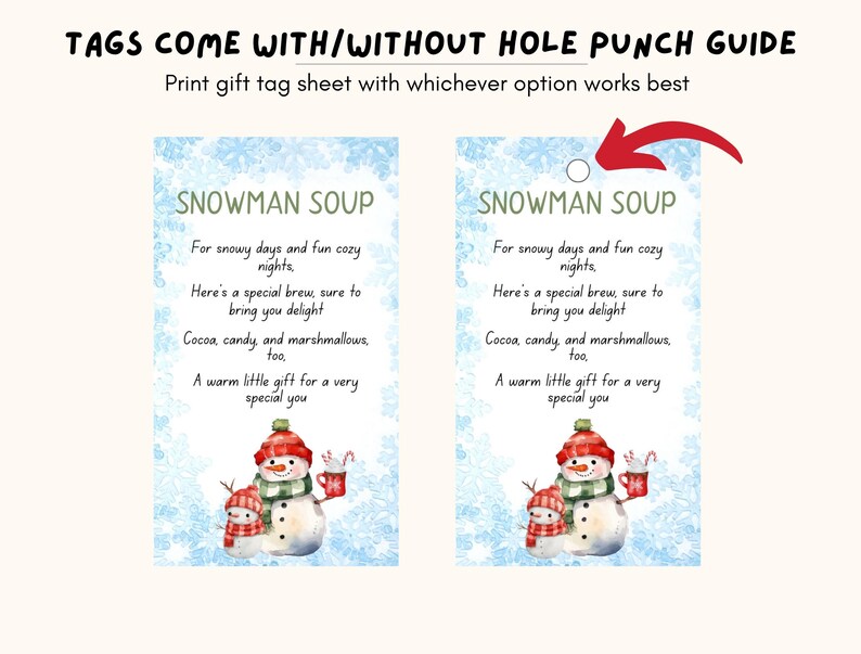 Snowman Soup, Snowman Soup Printable, Snowman Soup Tag, Snowman Soup ...
