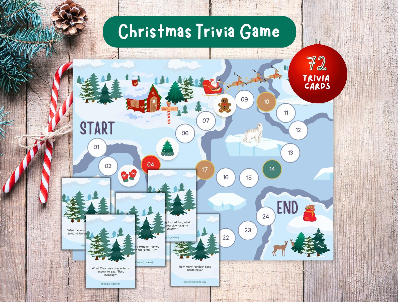 Christmas Trivia Game, Christmas Family Game, Printable, Digital ...