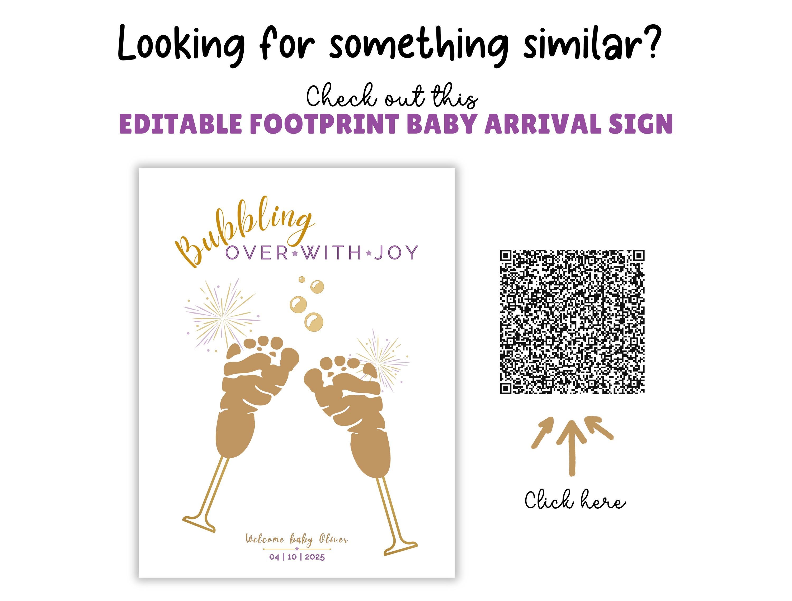 New Years Footprint Art, Baby Footprint Art, New Years Handprint, Baby ...