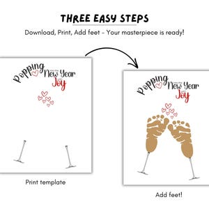 New Years Footprint Art, Baby Footprint Art, New Years Handprint, Baby ...