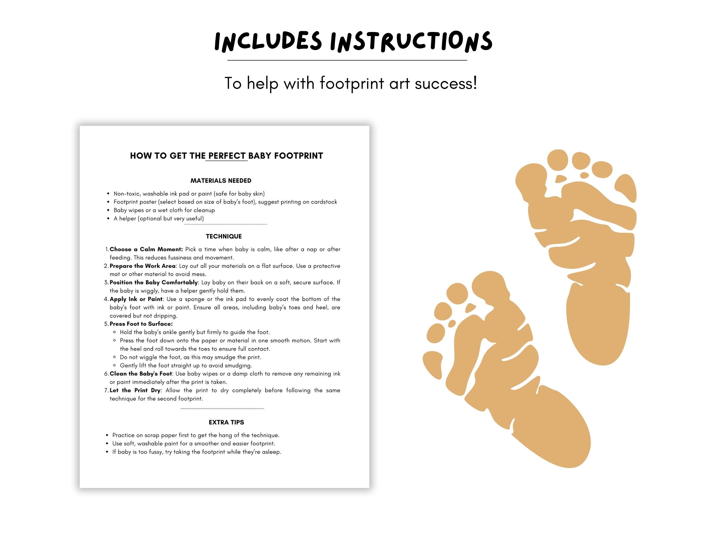 New Years Footprint Art, Baby Footprint Art, New Years Handprint, Baby ...