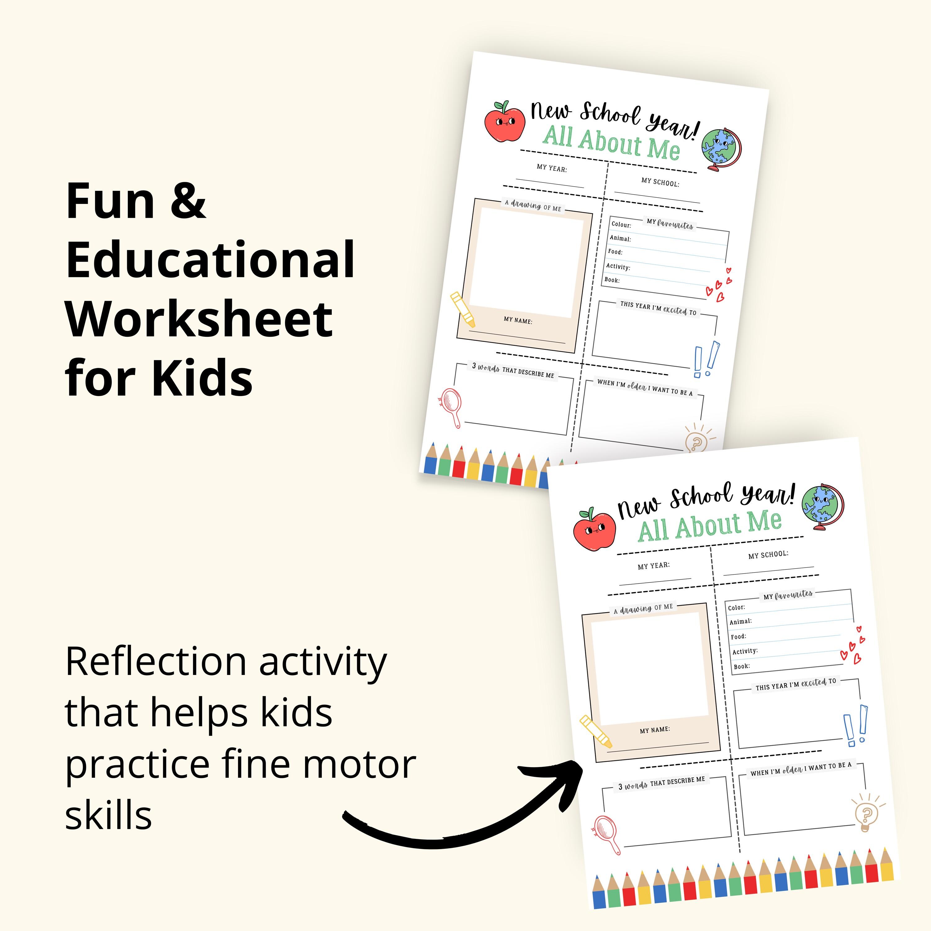 All About Me, School Keepsake, First Day of School Questionnaire ...