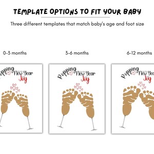 New Years Footprint Art, Baby Footprint Art, New Years Handprint, Baby ...