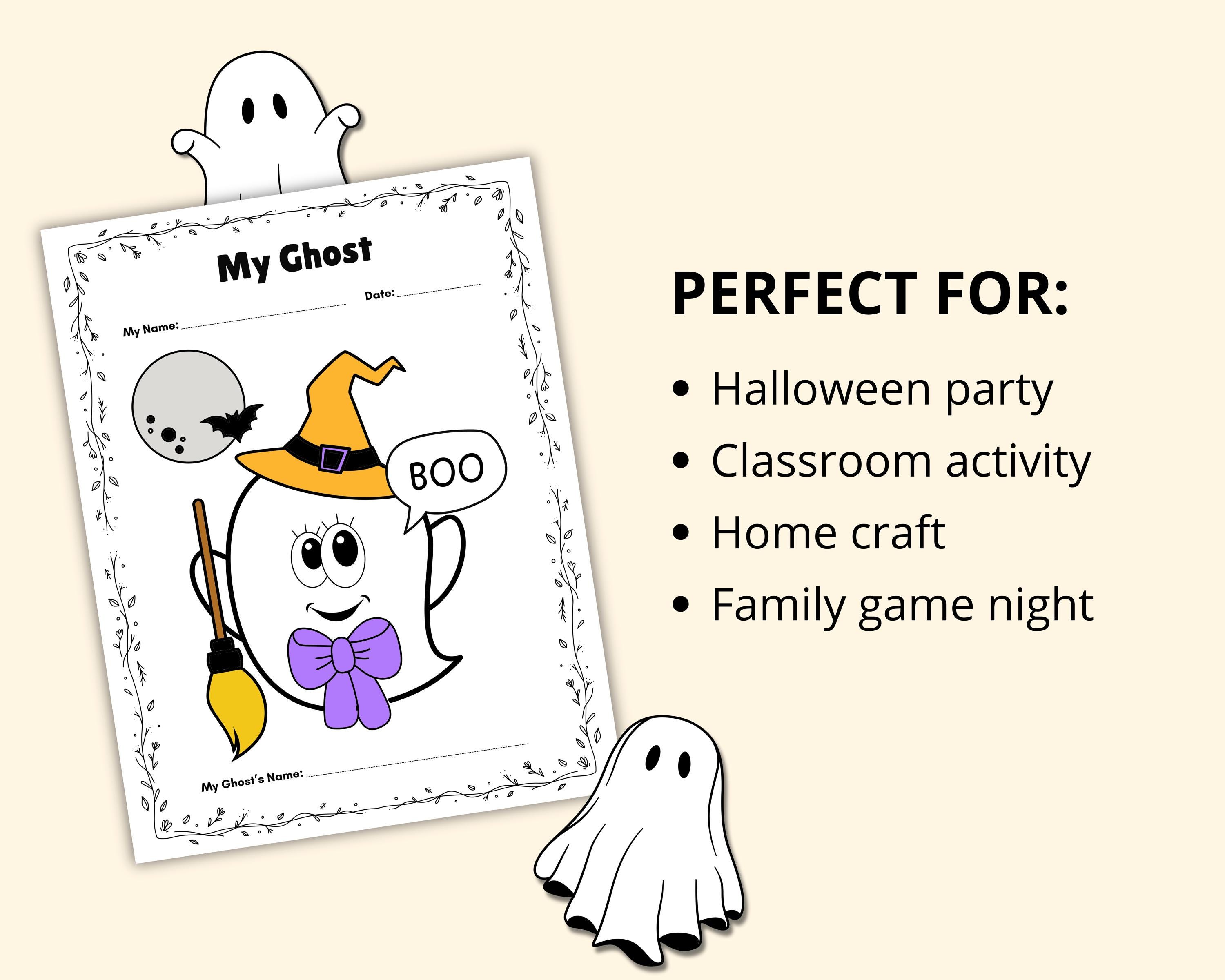 Editable Adopt a Ghost Buddy Template Bundle, Build a Ghost Halloween ...