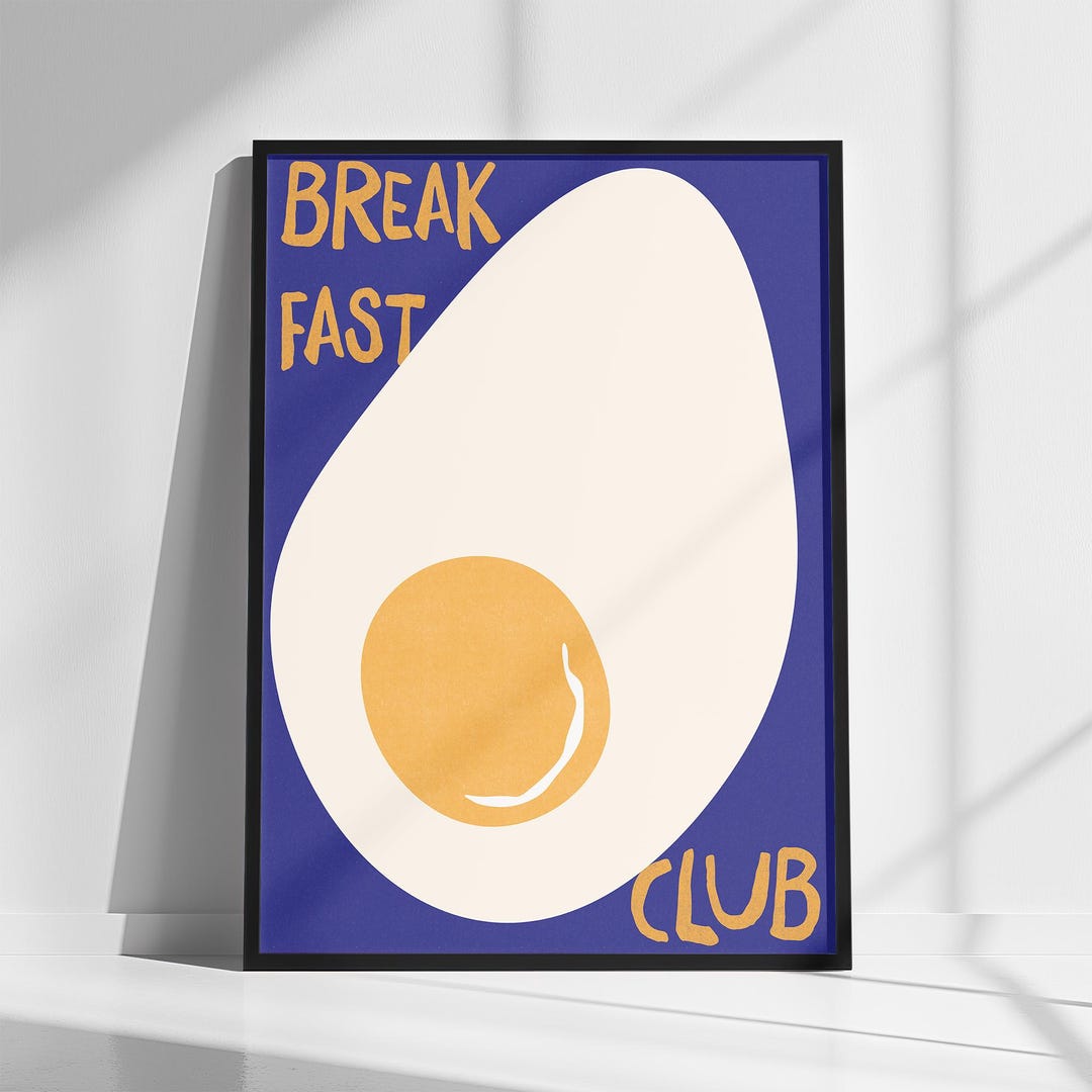 Egg Poster, Minimalist Egg Poster, Egg Wall Art, Colorful Wall Art ...