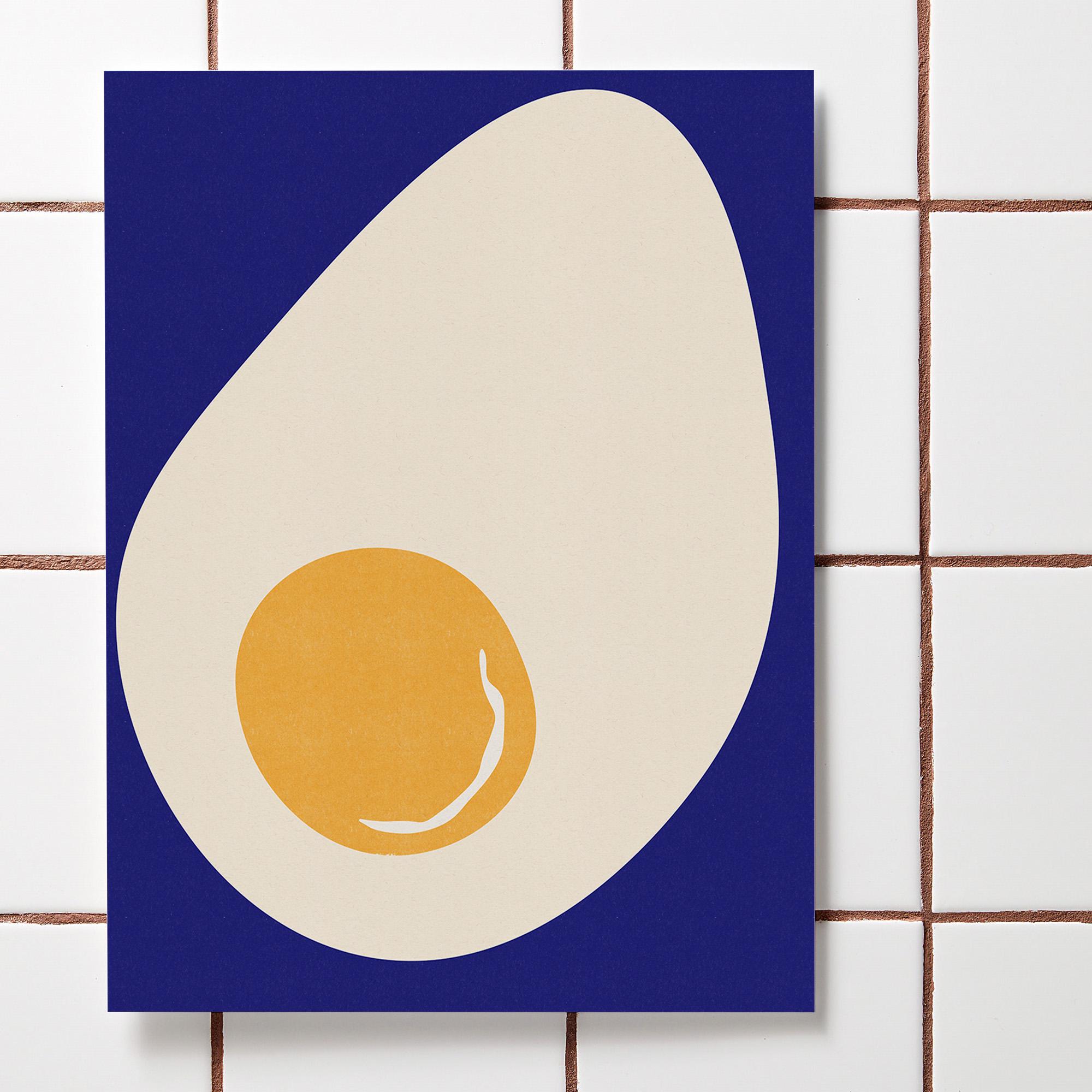 Egg Poster, Minimalist Egg Art, Egg Wall Art, Colorful Wall Art, Fried ...